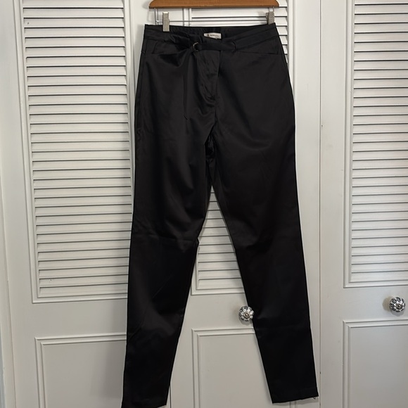 BCBGeneration | Pants & Jumpsuits | Black Faux Leather Pants With Belt ...